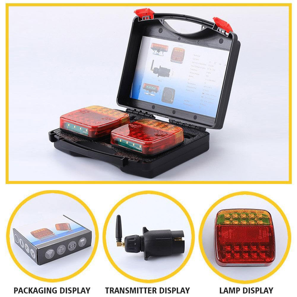 LED Magnetic Wireless Tail Lights for Trailer Waterproof Rechargeable ...