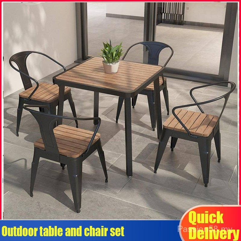 【In Stock】Free shippingOutdoor table and chair set outdoor garden chair ...