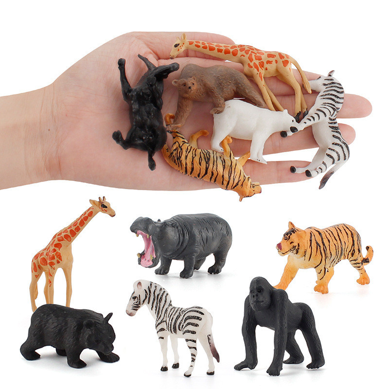 Children Science Education Cognitive Toys 12 Mini Wild Animals ...