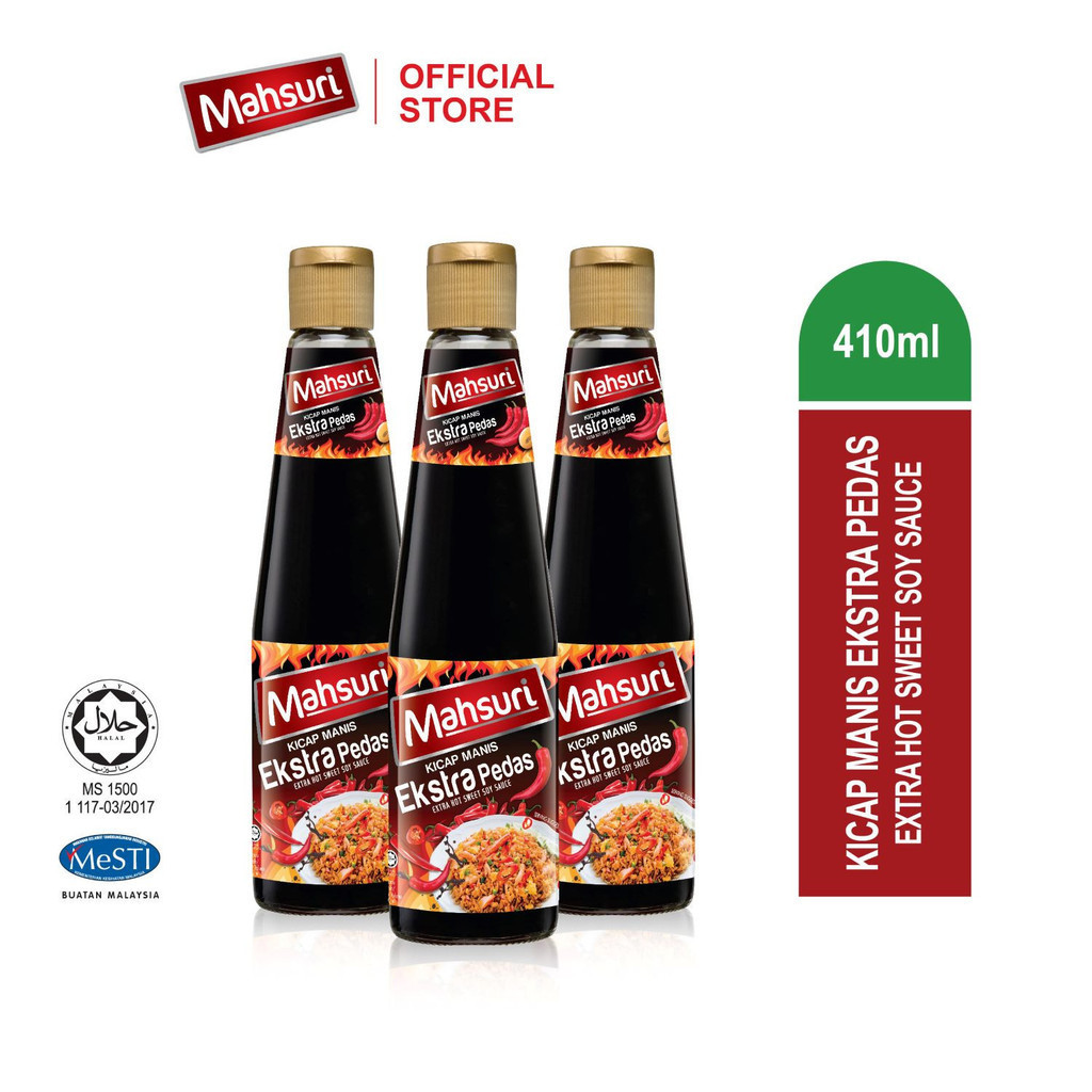 [Bundle] Mahsuri Kicap Manis Ekstra Pedas (410ml x 3) | Shopee Malaysia