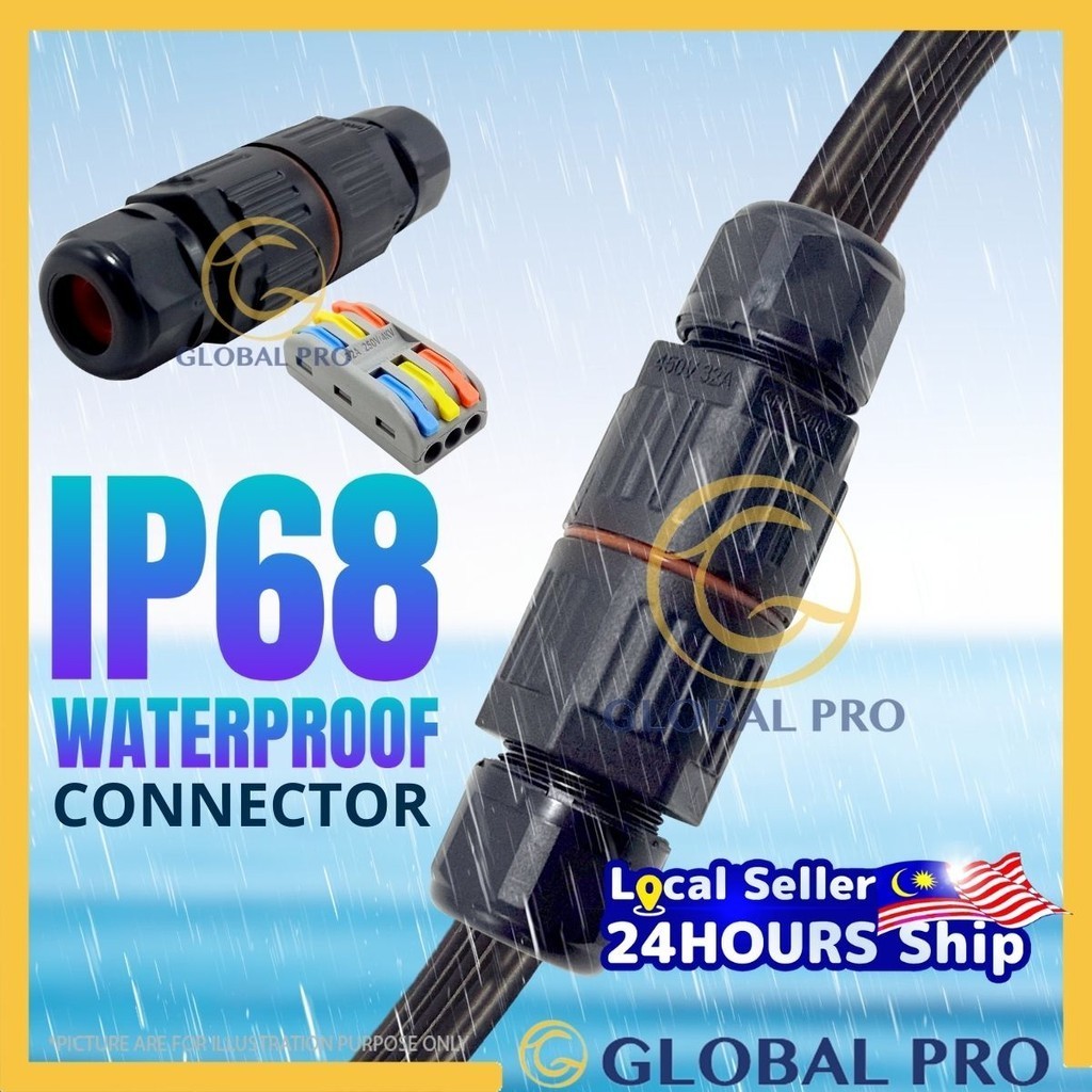 IP68 Waterproof Connector Wire Junction Box Outdoor Waterproof 3 Pole ...