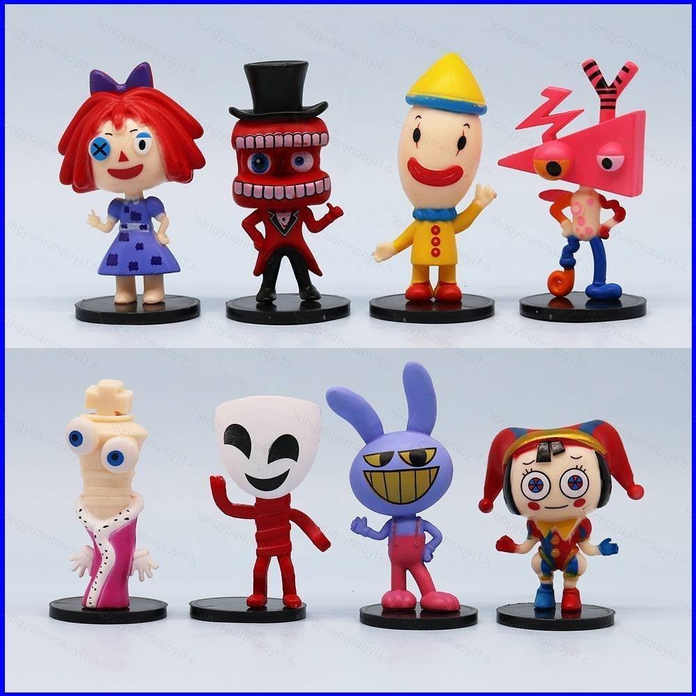 Loye 8pcs THE AMAZING DIGITAL CIRCUS Action Figure Q Version Jax Pomni ...