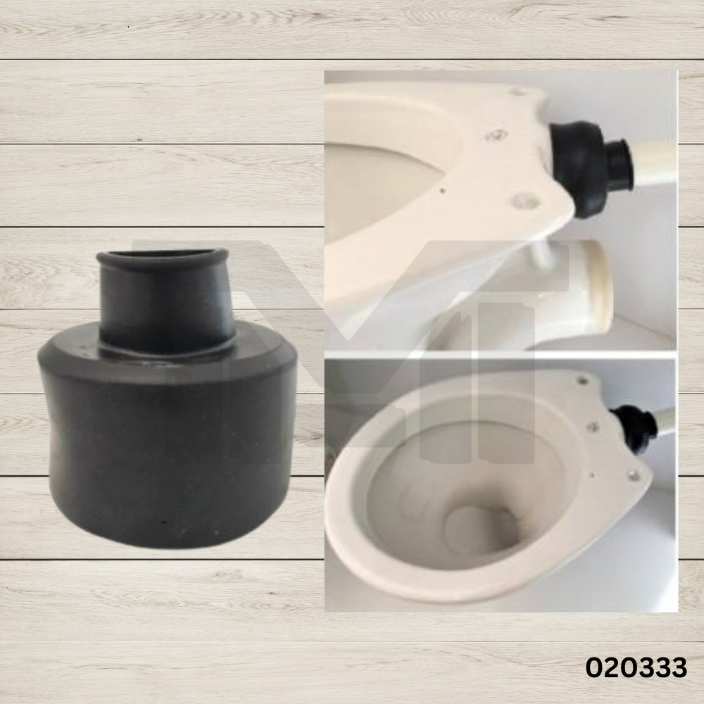 Toilet WC Black Rubber Cone For Lower Level Cistern Pipe / Flush pipe ...