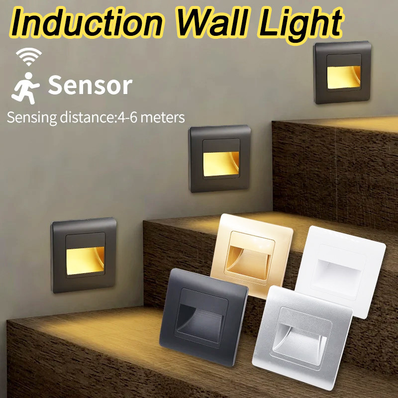 AC85-265V Led Stair Light Square Wall Lamp Recessed LED Step Lamp ...