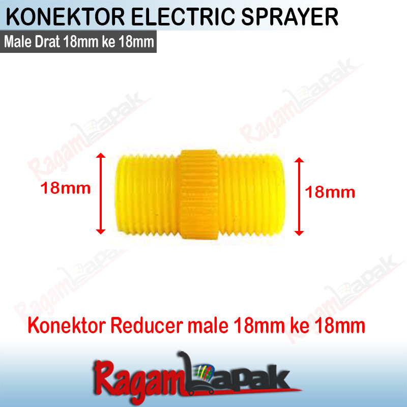 Socket Connector 18 mm Double shock outer thread 18mm Double thread ...