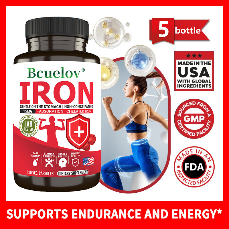 Iron Supplement for Red Blood Cell and Immune Support, Anemia and ...