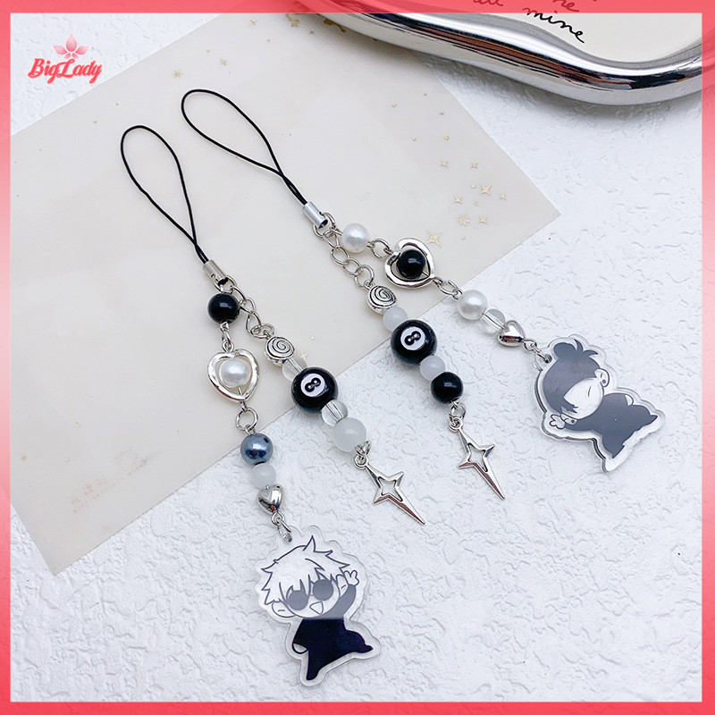 NFPH> Anime Jujutsu Keychain Cosplay Geto And Gojo Matching Phone Charm ...