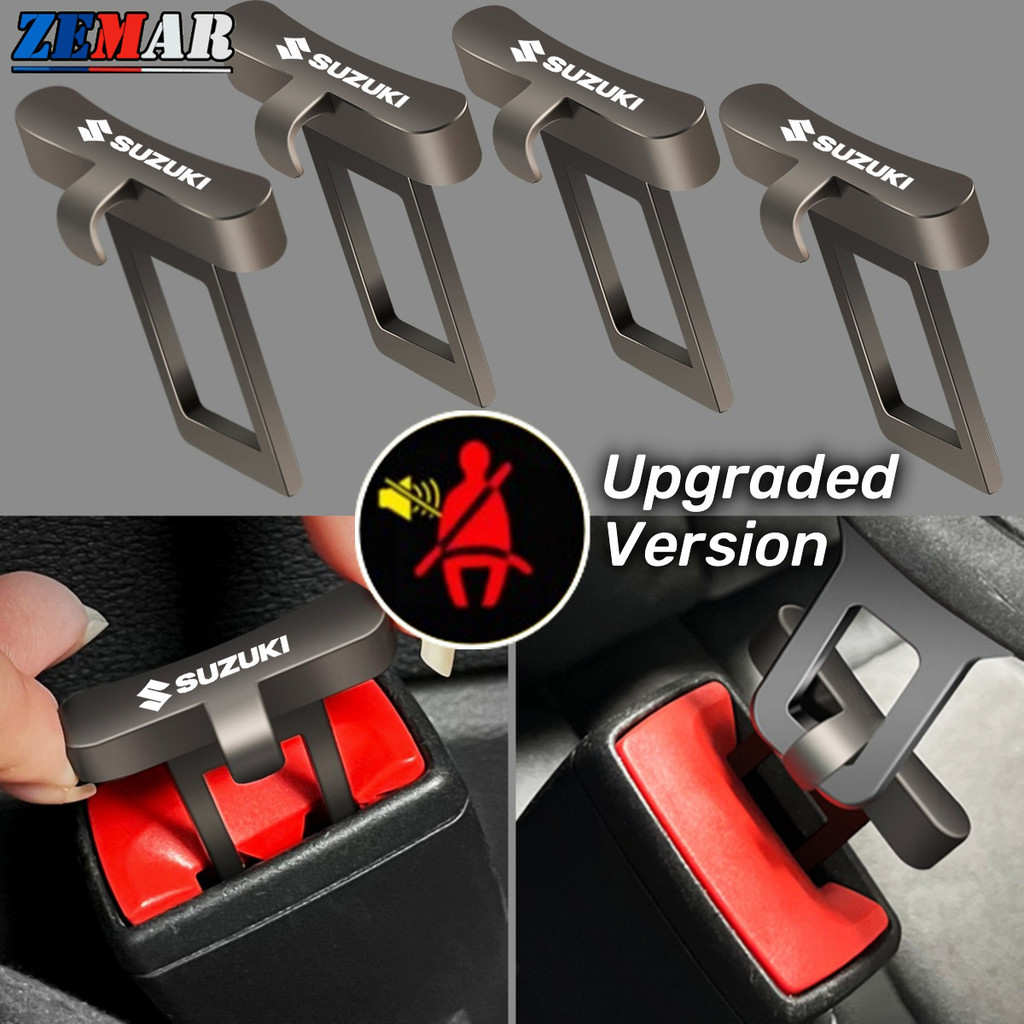 1/2Pcs Suzuki New Car Mini Safety Belt Buckle Clip Muffler Alarm ...
