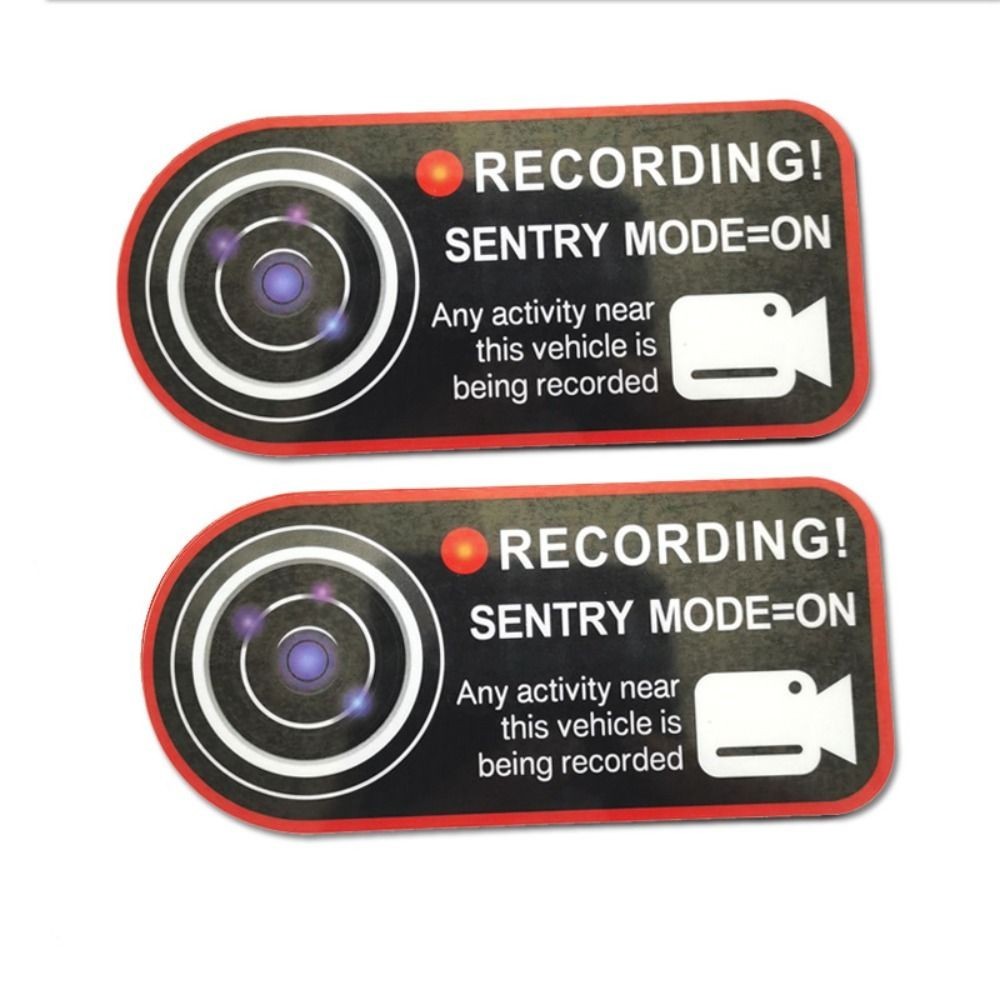 10*4.5cm Recording Warning Sticker Multicolor Sentinel Mode Prompt ...