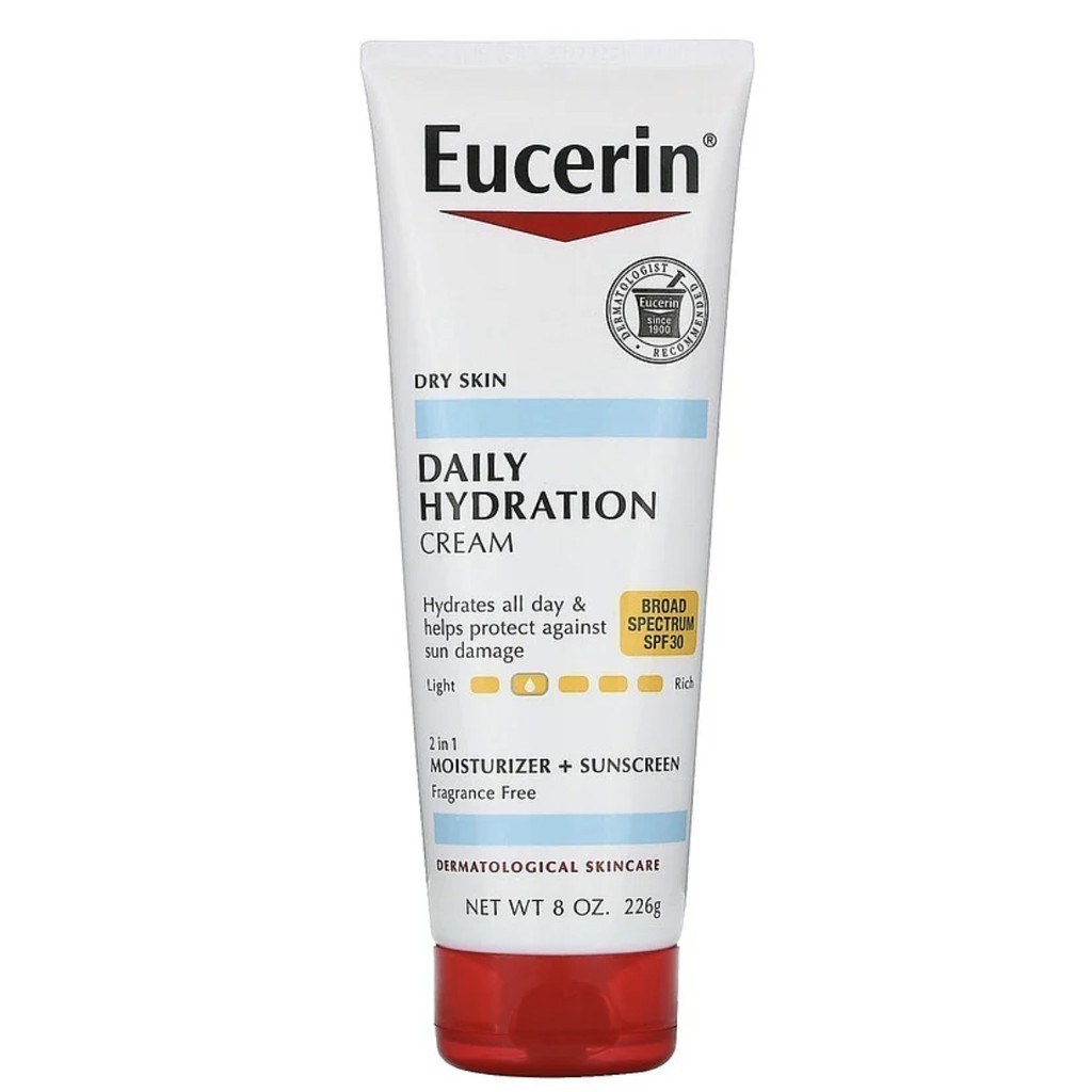 Eucerin, Daily Hydration Cream, SPF 30, Fragrance Free , 8 oz (226 g ...