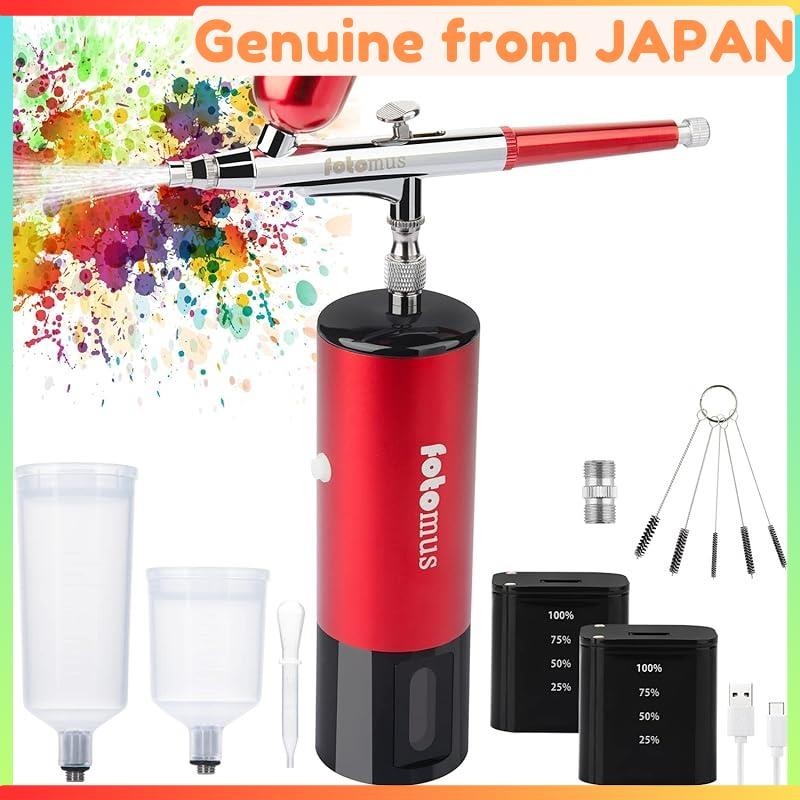 Airbrush Rechargeable Compressor Set with 2 Batteries, USB type-C ...
