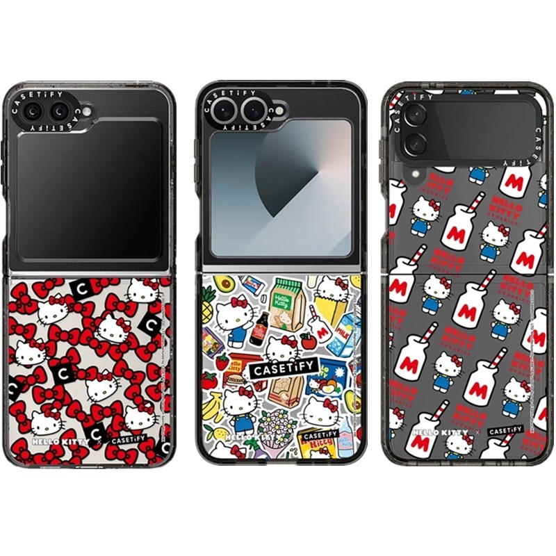 CASETIY Hello Kitty Sticker Hard Case Samsung Galaxy Z Flip 6 Flip 5 ...