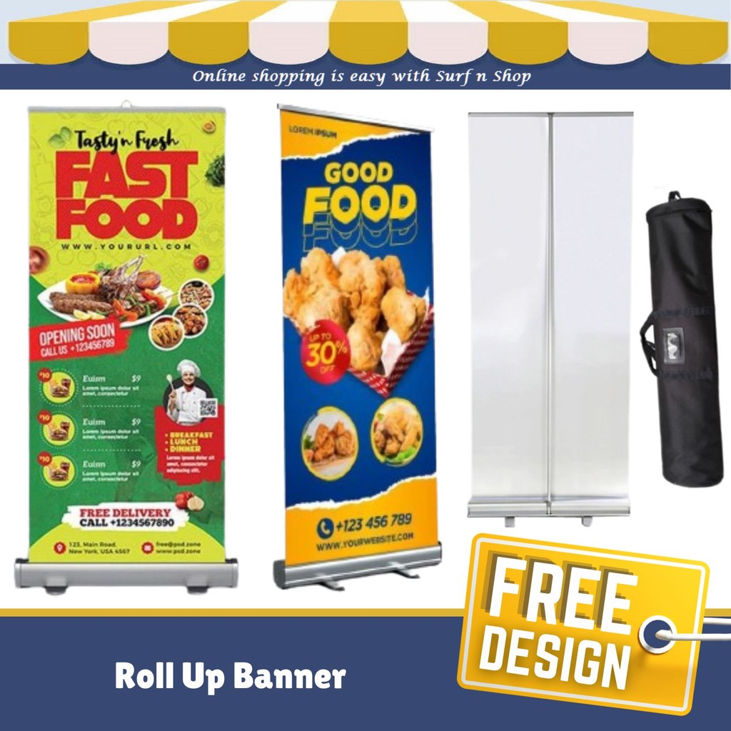 Roll Up Bunting Stand With Printing (FREE Design) | Shopee Malaysia