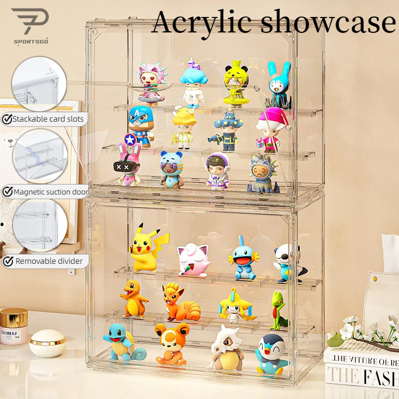 Acrylic Display Case Popmart GK Storage Organizer Transparent Boxes ...