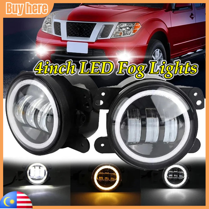 Car Motorcycle LED Fog Lights 4inch 60W 12-24V Lampu Led Kereta Fog ...