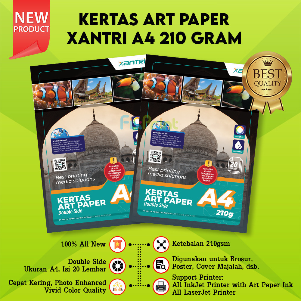 Photo Paper 210gsm 20 Sheets Art Paper A4 210 gram 20 Sheets Art Paper ...