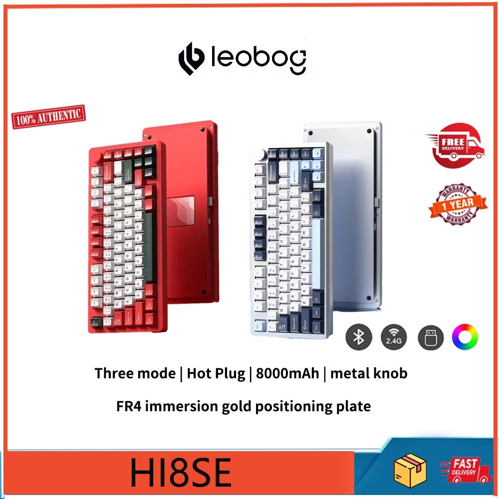 LEOBOG Hi8SE aluminum alloy three mode customized mechanical keyboard, Gasket structure, FR4 ...