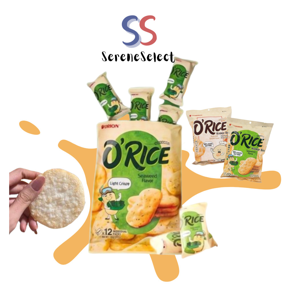O'Rice Crackers Snack Cheese Potato Seaweed Natural Snow Flavor Biscuit ...