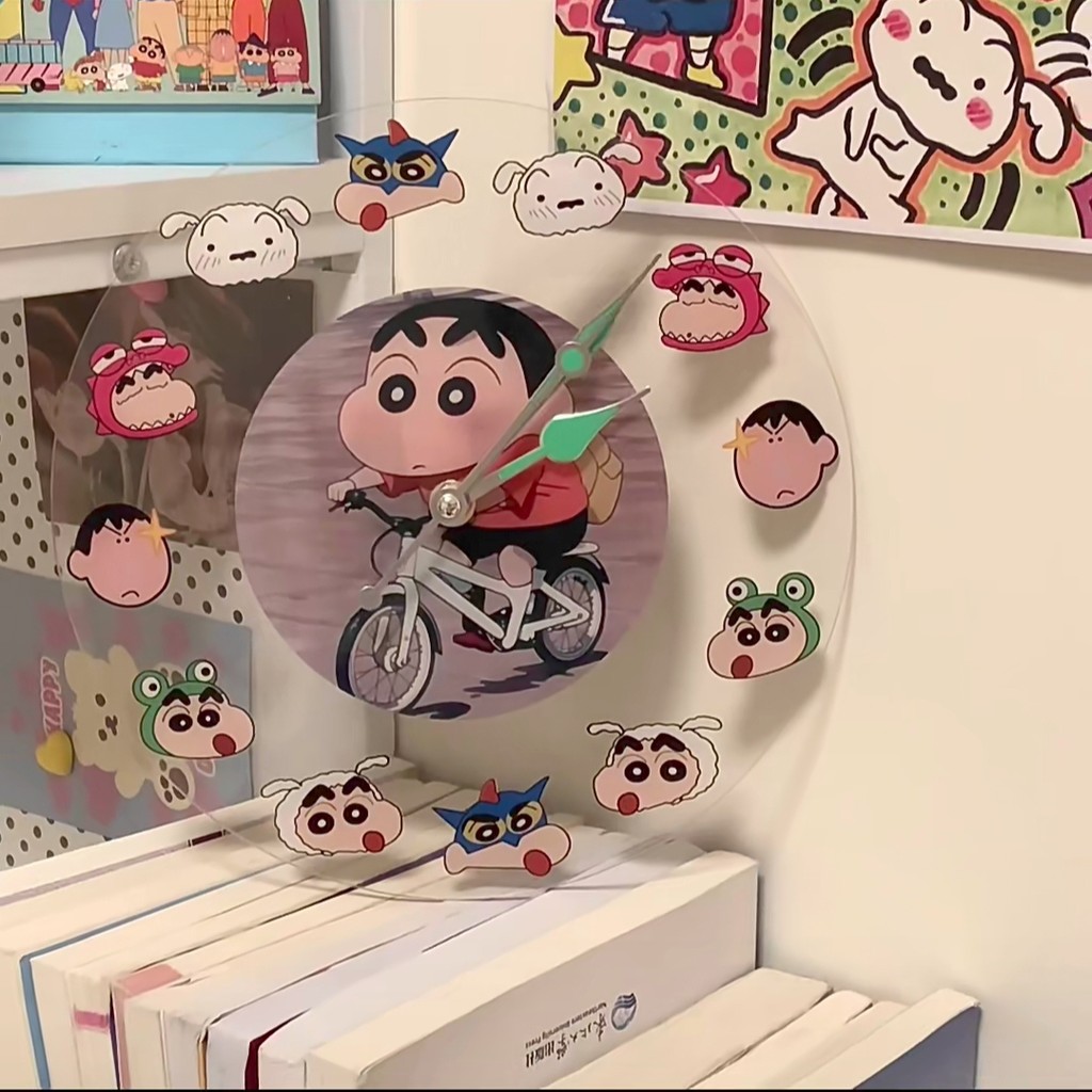 Cartoon DIY Crayon Shin-chan Acrylic Clock Ornaments Creative Cute ...