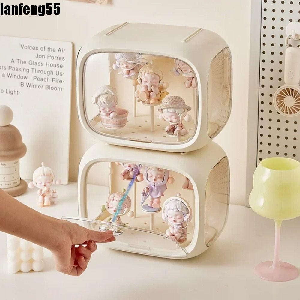 LANFENG Popmart Storage Box Case, Large Capacity Transparent Figures ...