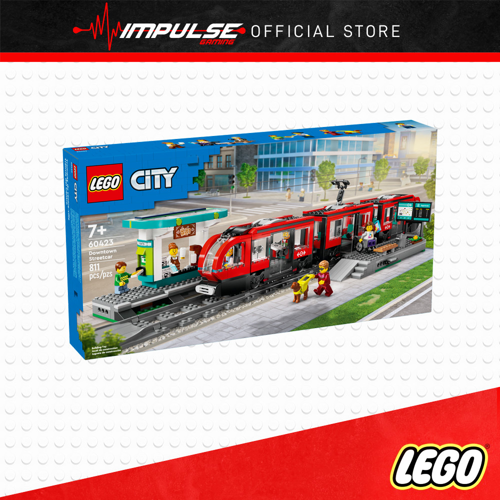 LEGO 60423 City Trains Downtown Tram and Station | Shopee Malaysia
