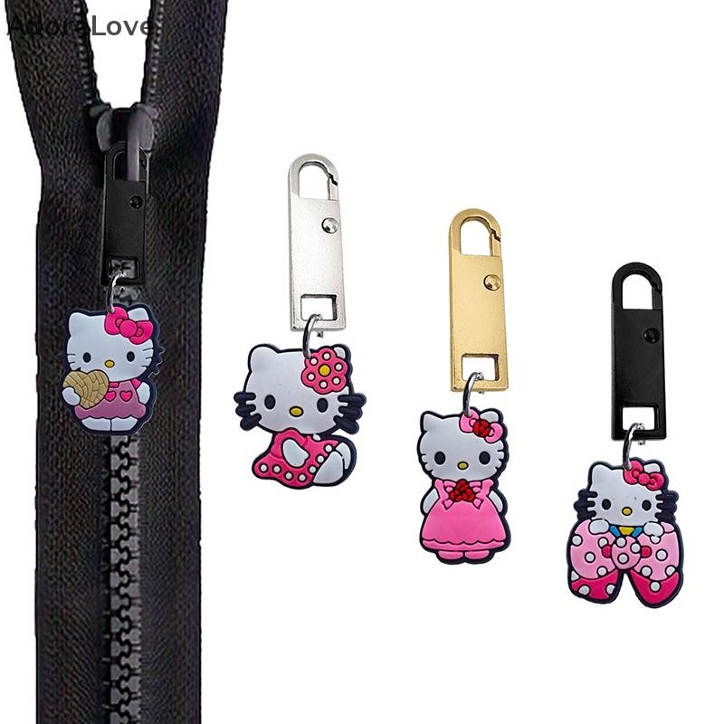 ADL Kawaii Hello Kitty Zipper Slider Puller Instant Cute Cartoon KT Cat ...