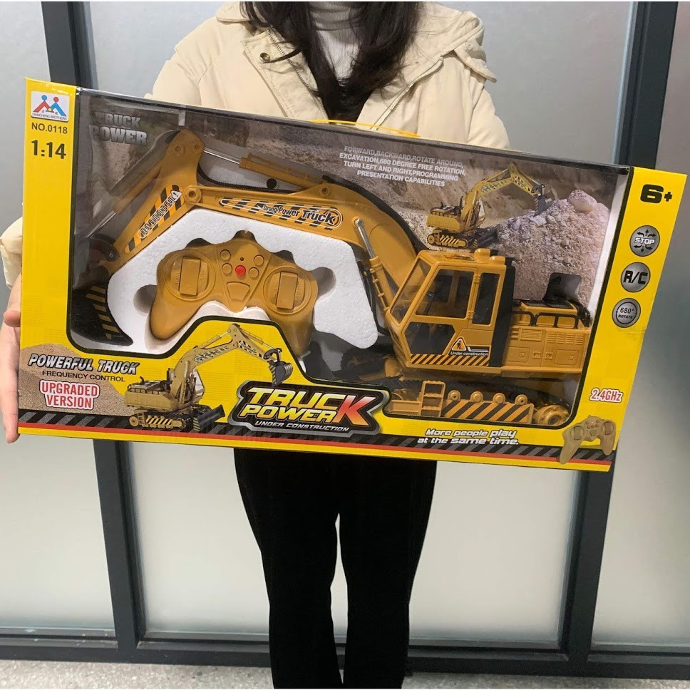 Remote Control Excavator Toy Construction Truck Lorry Crane Vehicles ...