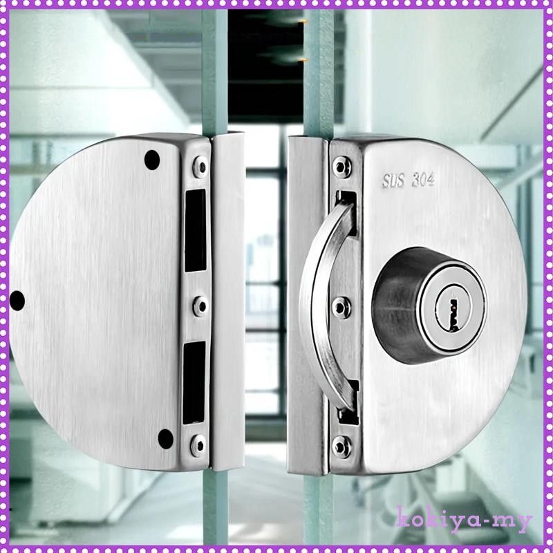 [KokiyaMY] Glass Door Lock Double Bolt for10-12mm Thick Door with Key ...