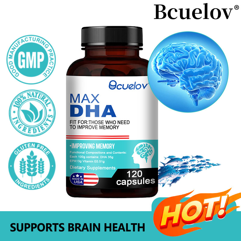 High Strength DHA Formula, Brain & Nervous System Support - Improved Energy, 120 Capsules ...