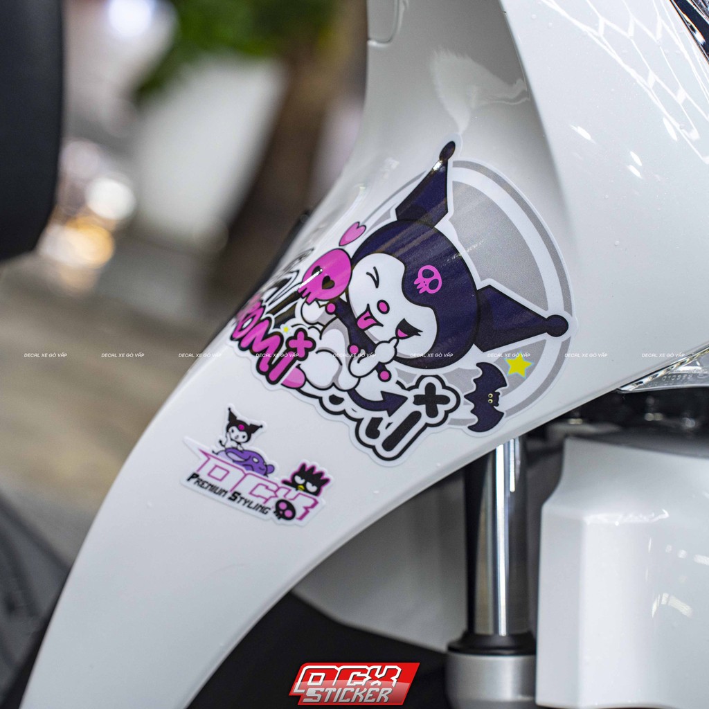Kuromi Sticker Set for Motorcycle and Electric Vehicle Decoration - 3 ...