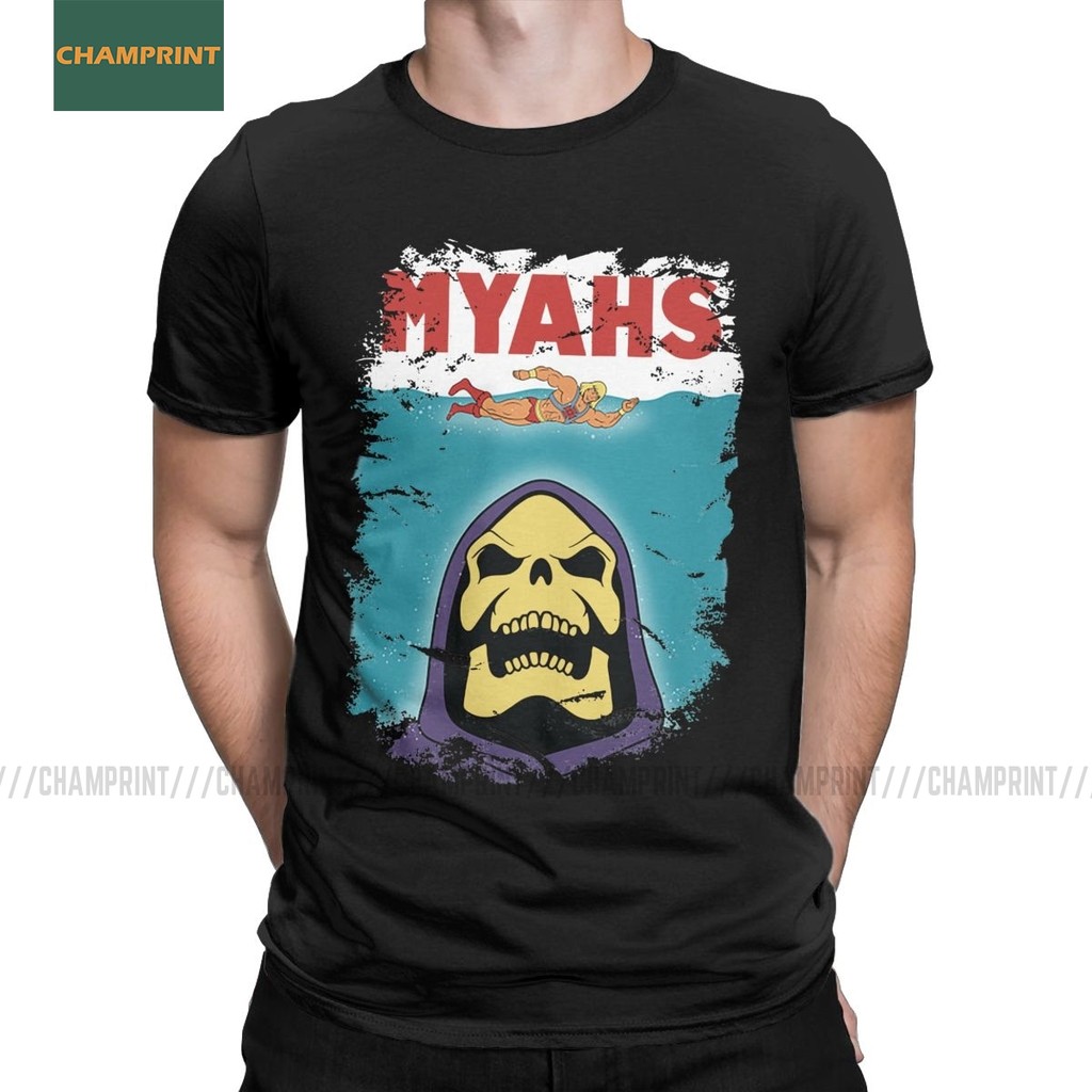 Men MYAHS Masters Of The Universe He-Man T Shirts Skeletor Cartoon 80s ...