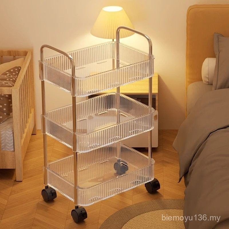 Trolley Rack Kitchen Floor Mobile Bedroom Storage Rack Multi-Layer ...