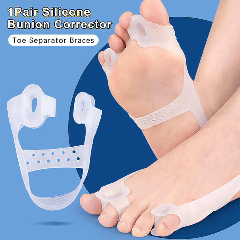 1Pair Silicone Bunion Corrector Toe Separator Gel Forefoot Pads ...