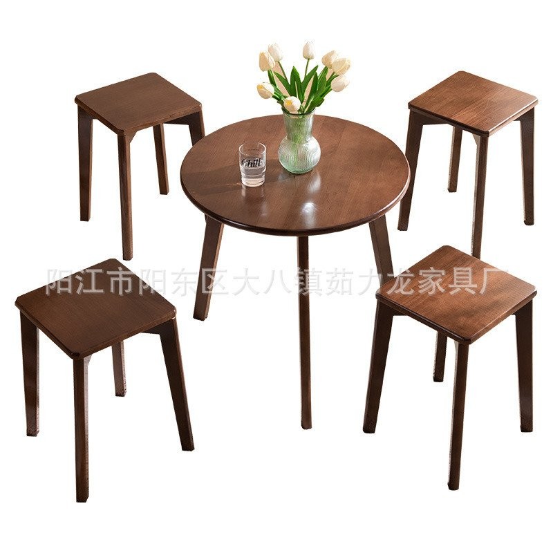 Meja pangsapuri kecil gaya Nordic meja bulat kecil meja dan kerusi ...