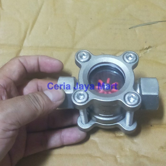 Sight Glass Flow Indicator 1 " Inch DN 25 Drat Cast Iron Heavy Duty ...
