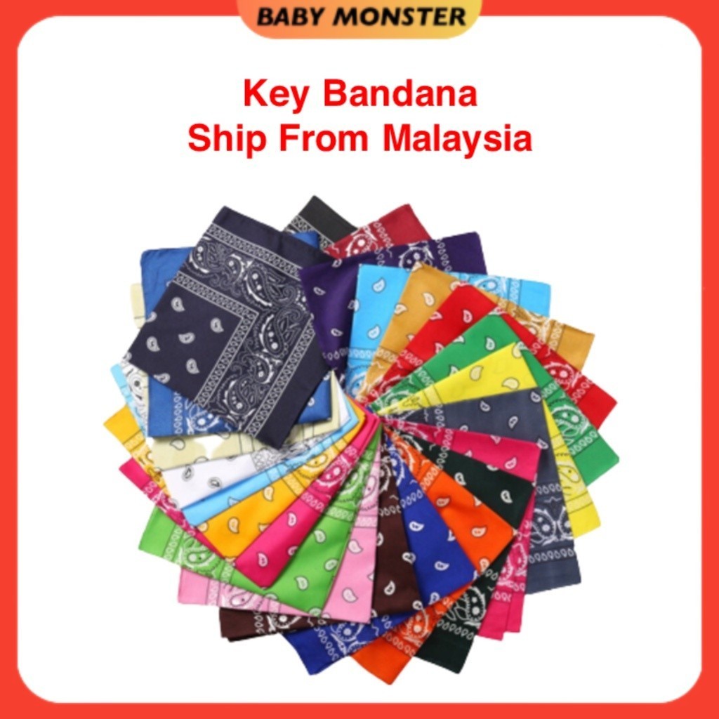 🔥HARGA BORONG🔥BMS Key Headband Bandana Scarf Scarves Hanky Hankie ...