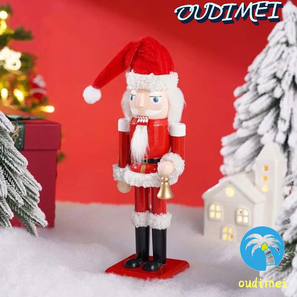 OUDIMEI Santa Nutcracker Puppet, Red Wood Christmas Nutcracker ...