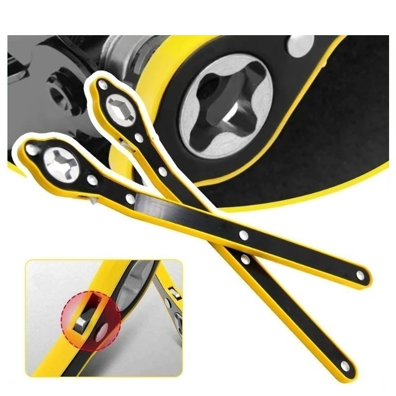 Car Labor Saving Jack Ratchet Wrench Scissor Jack Garage Tire Wheel Lug ...