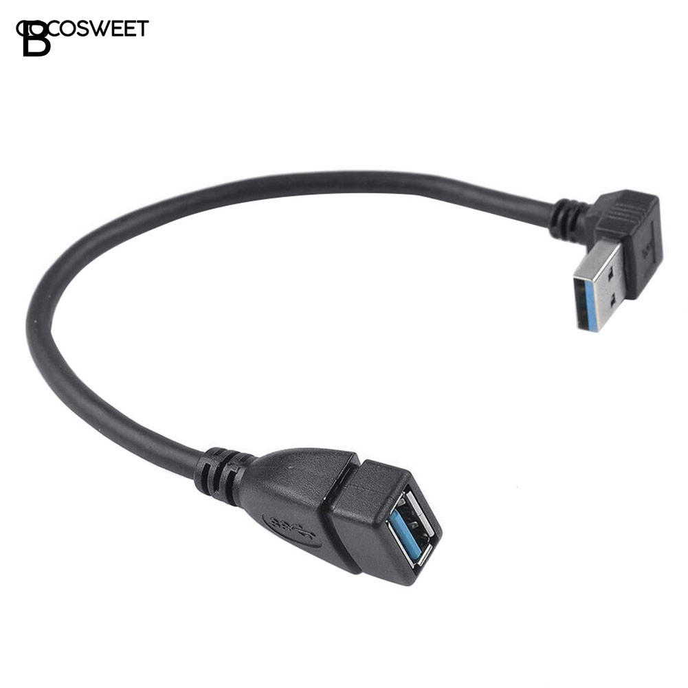 USB 30 Type A 90 Degree Right Angled Male to Female Extension Adapter ...