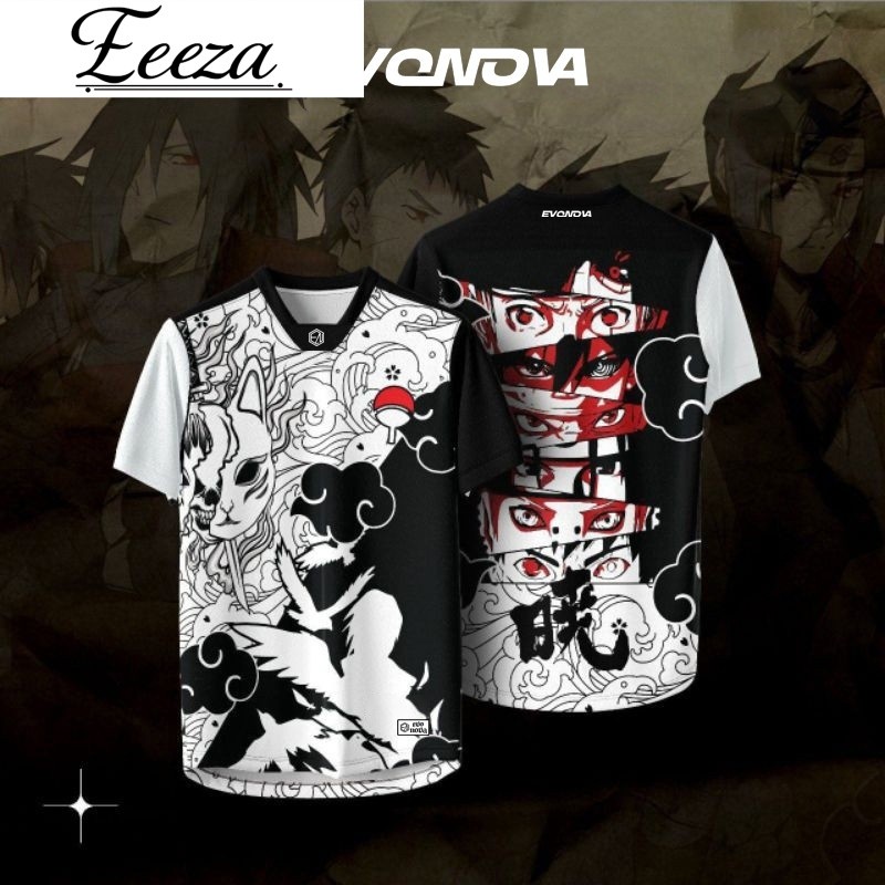 Eeeza NARUTO NFL Jersey Baju Anime Tshirt Lelaki Quick Dry Full ...