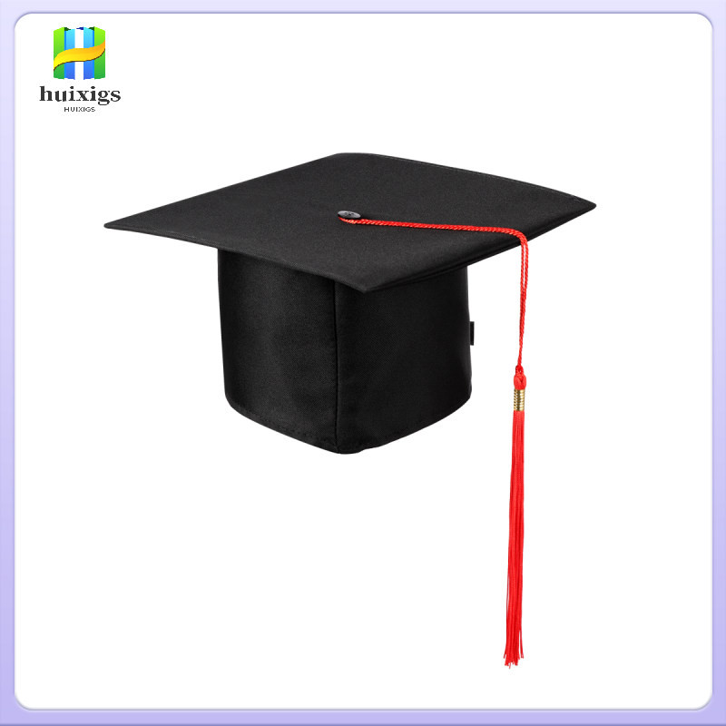 Graduation Hat Cap Aldult Student Costume Bonnet Bachelors Black Formal ...