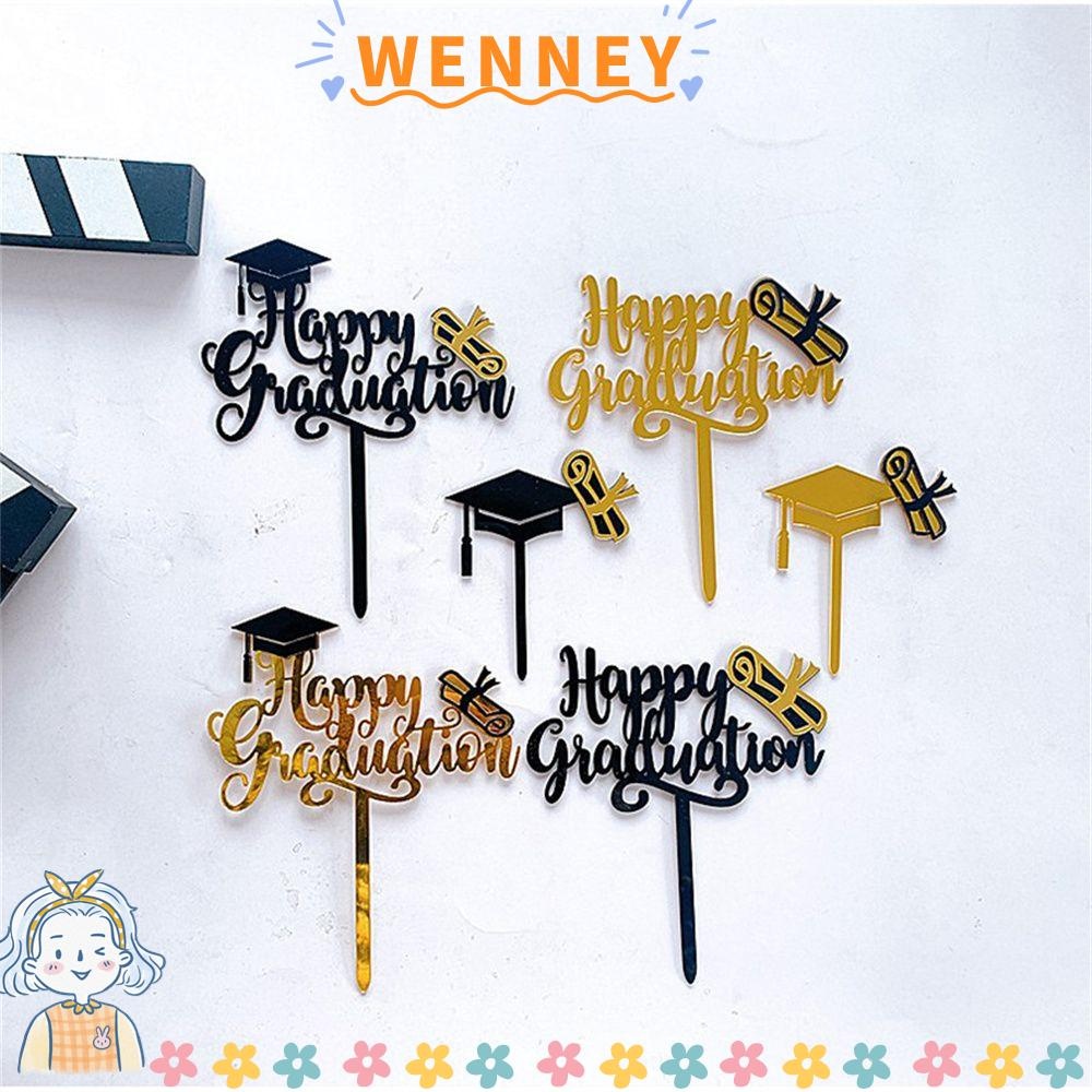 WENNEY Graduation Cake Topper DIY Cake Decorations Student Congrats ...