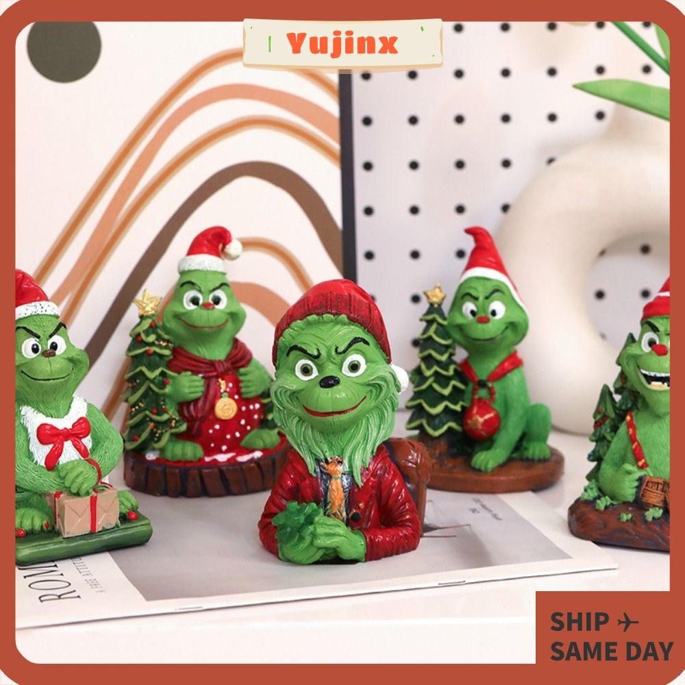 YUJINX Grinch Figure, Scene Model Crafts Grinch Statue, High Quality ...