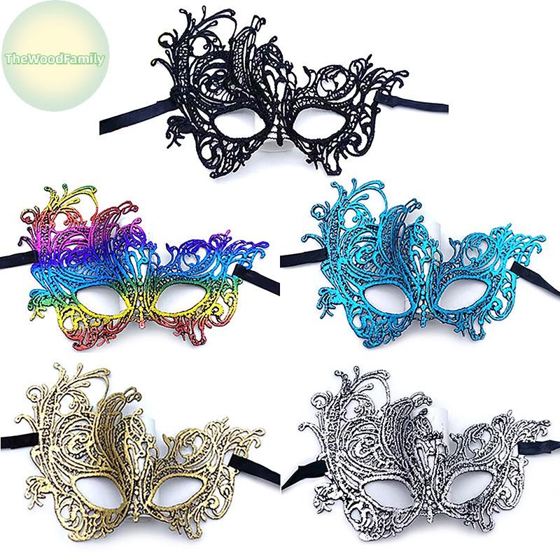 TheWoodFamily Halloween Half Face Mask Masquerade Women Dress Christmas ...
