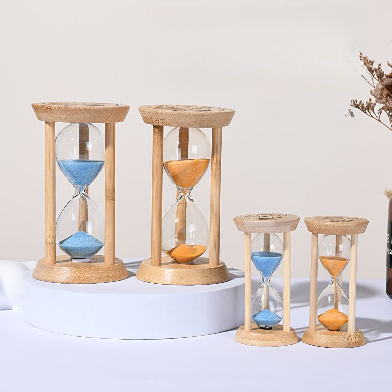 Bamboo Wood Time Management Hourglass 10/30 Minutes Luminous Timer ...