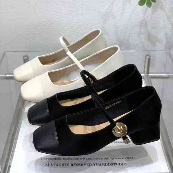 mary jane heels mary jane shoes Merah Hijau Capung Korea Blok Tumit ...