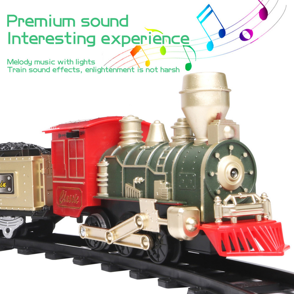 yakhsu| Christmas Electric Train Toy Electric Train Toy with Light ...