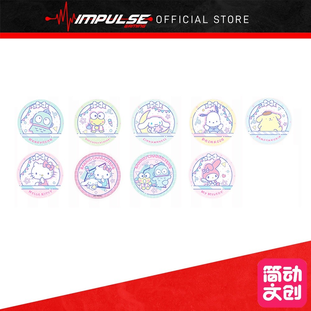 Jandoon Sanrio Characters Mini Badge - Wonderland Series [Blind Box ...