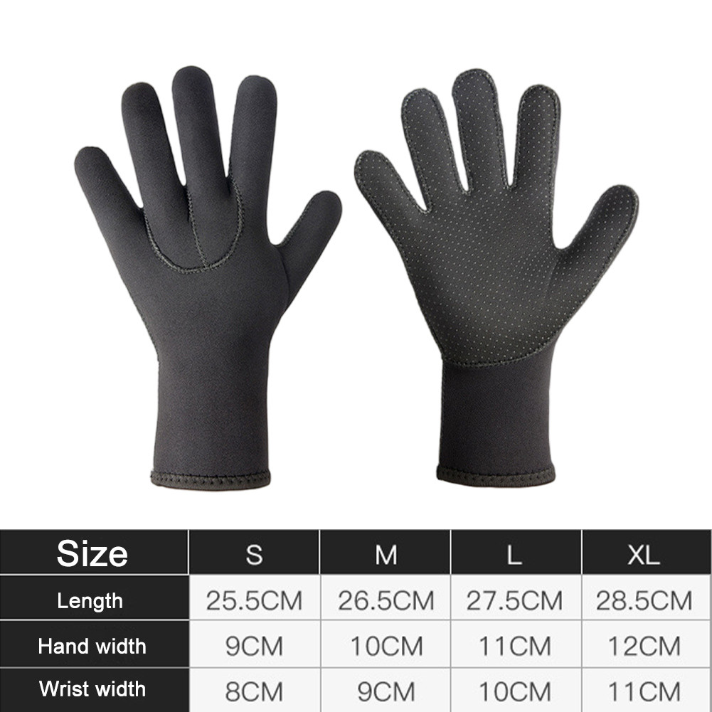 [hellonewworld.my] 3mm Neoprene Gloves Scuba Diving Gloves Cold-proof Five Finger Dive Gloves ...