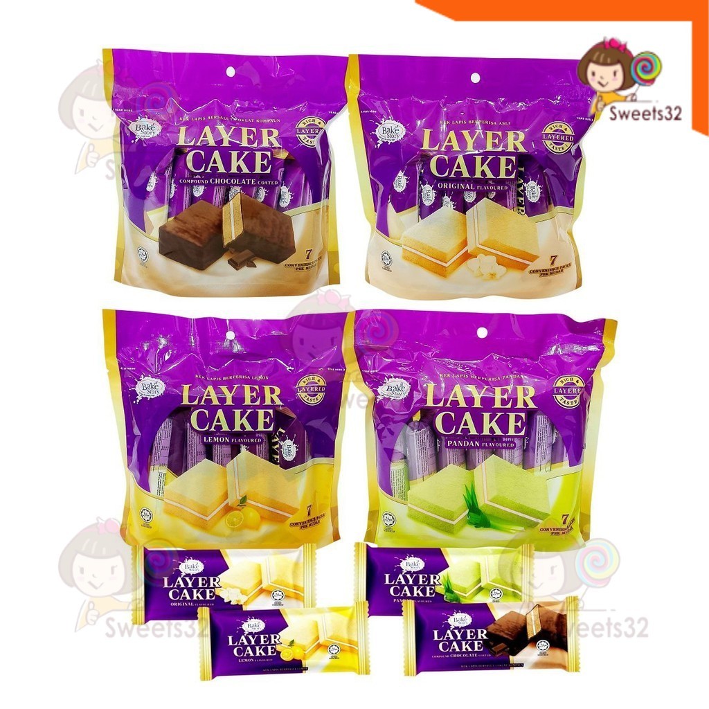 16g X 7's Convenience Pack 】BAKE STORY Layer Cake HALAL | Shopee Malaysia